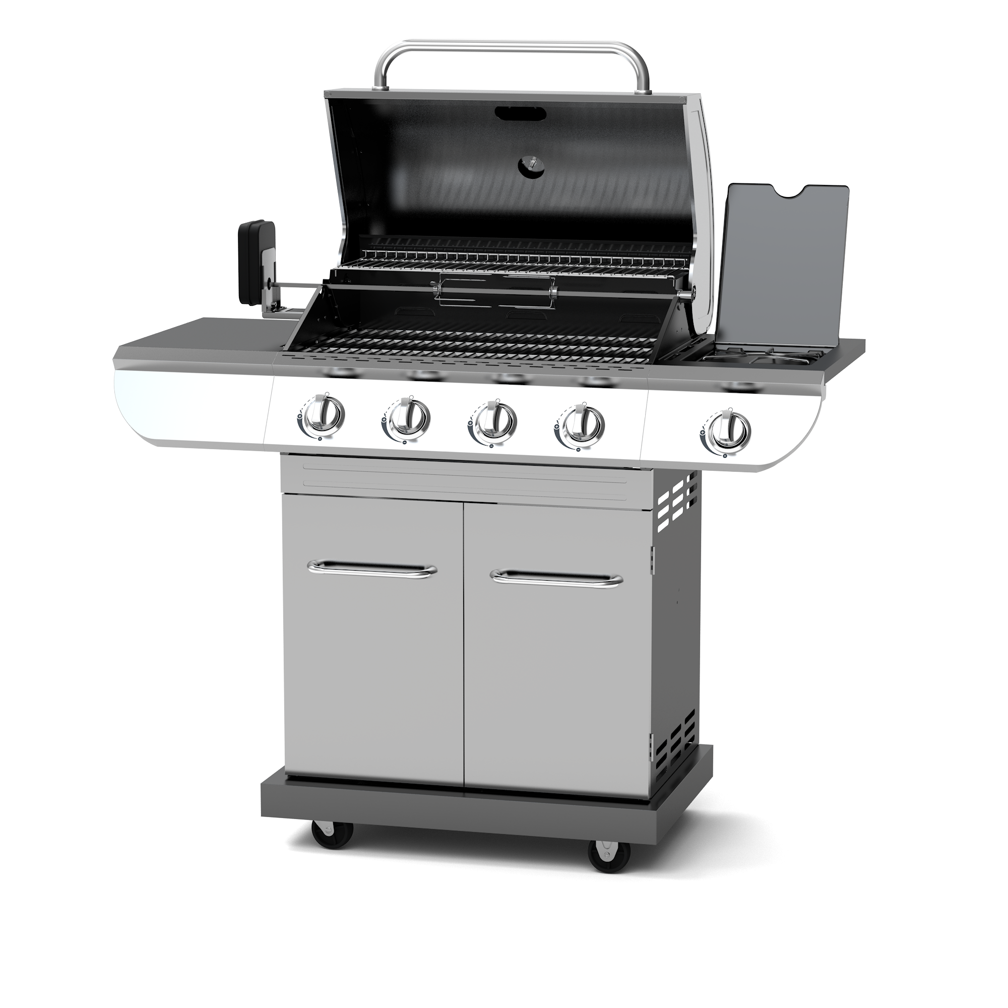 4-Burner Gas Grill with Side Burner, Rotisserie – Nexgrill UK